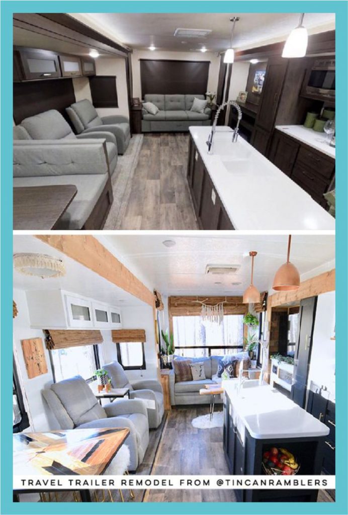 25+ Awesome Magnificent Travel Trailer Remodel Before and After (Costs ...