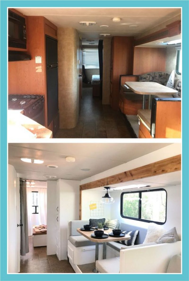 25+ Awesome Magnificent Travel Trailer Remodel Before and After (Costs ...