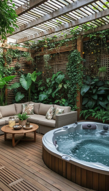 43 Outdoor Jacuzzi Ideas for a Private Garden Oasis