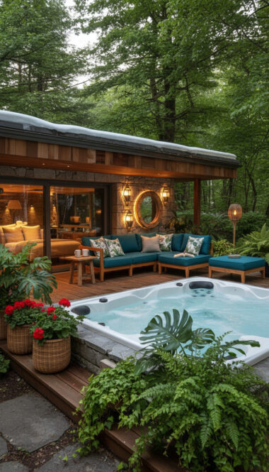 43 Outdoor Jacuzzi Ideas for a Private Garden Oasis