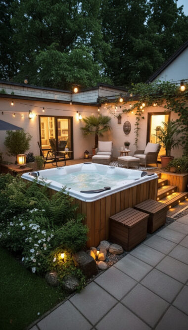 43 Outdoor Jacuzzi Ideas for a Private Garden Oasis