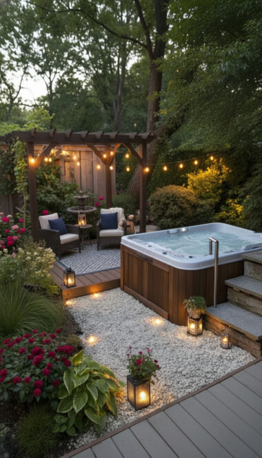 43 Outdoor Jacuzzi Ideas for a Private Garden Oasis