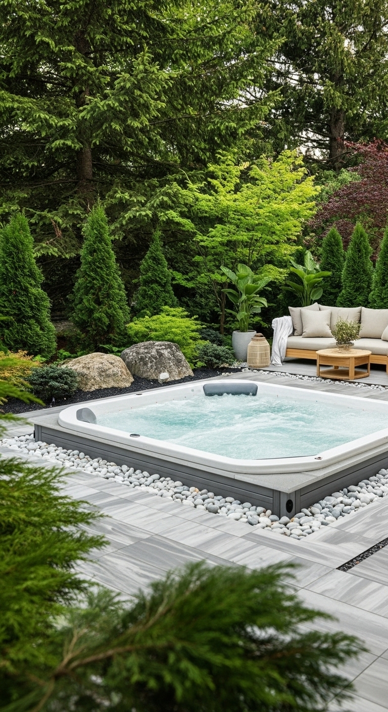 43 Outdoor Jacuzzi Ideas for a Private Garden Oasis
