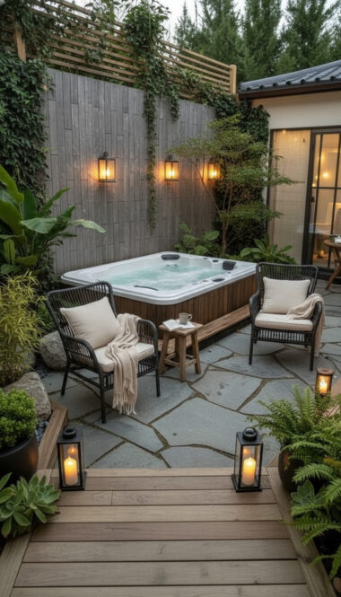 43 Outdoor Jacuzzi Ideas for a Private Garden Oasis