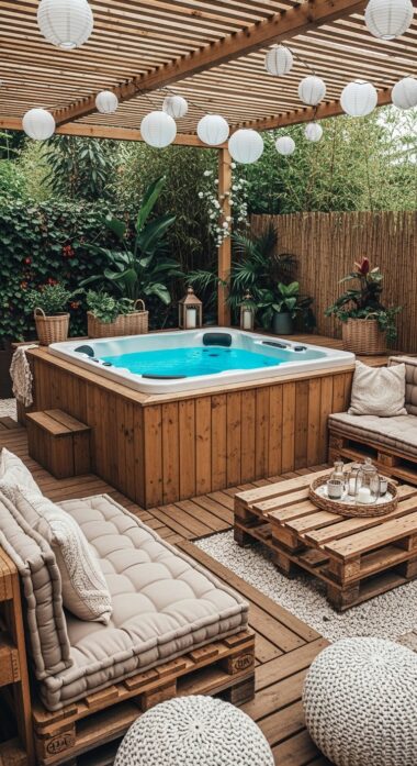43 Outdoor Jacuzzi Ideas for a Private Garden Oasis