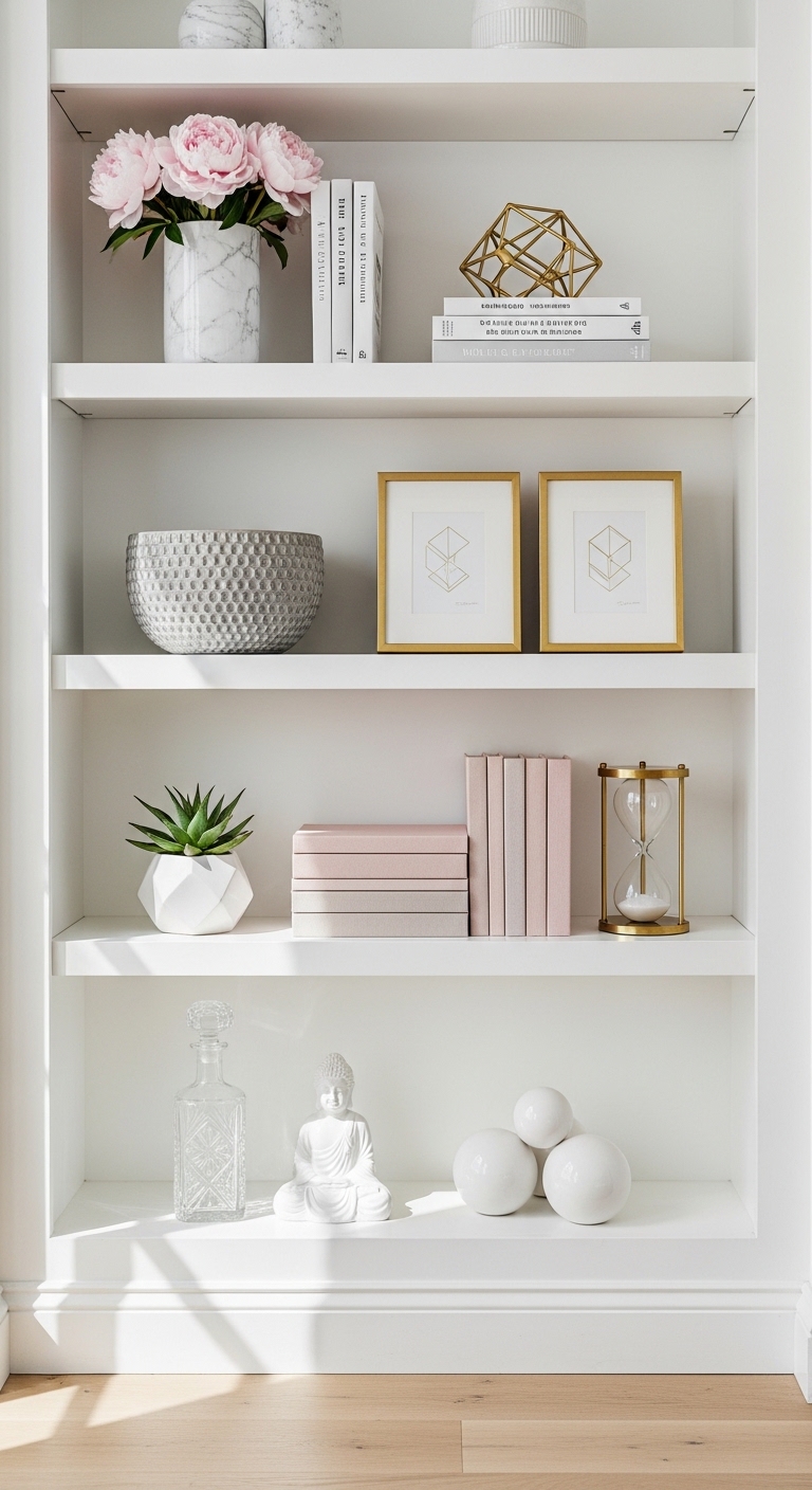27 Budget-Friendly Shelf Styling Ideas Using Things You Already Own